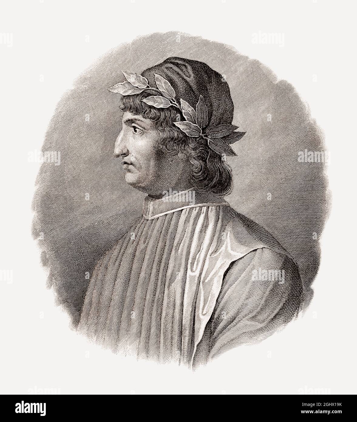 Agnolo Ambrogini, nickname Poliziano, 1454 – 1494, an Italian classical ...