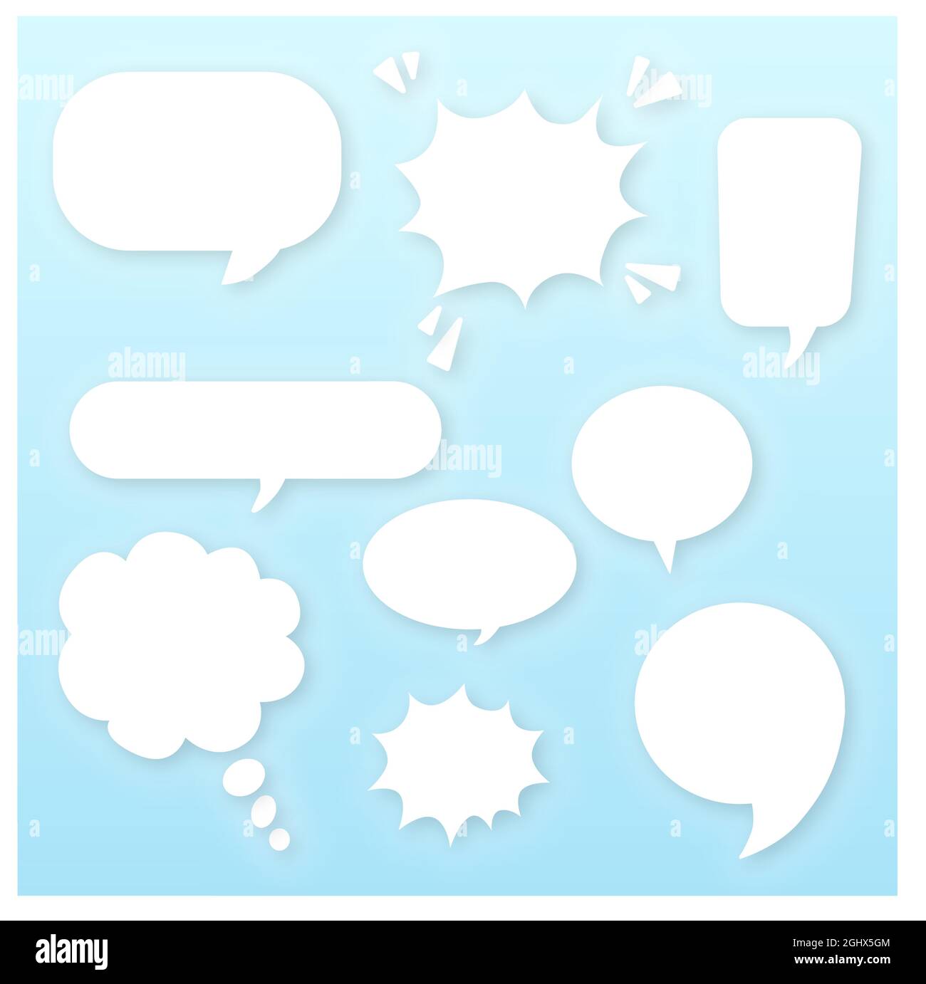 Speech Bubbles Message Thinking Ballon Symbol Sign Stock Vector Image ...