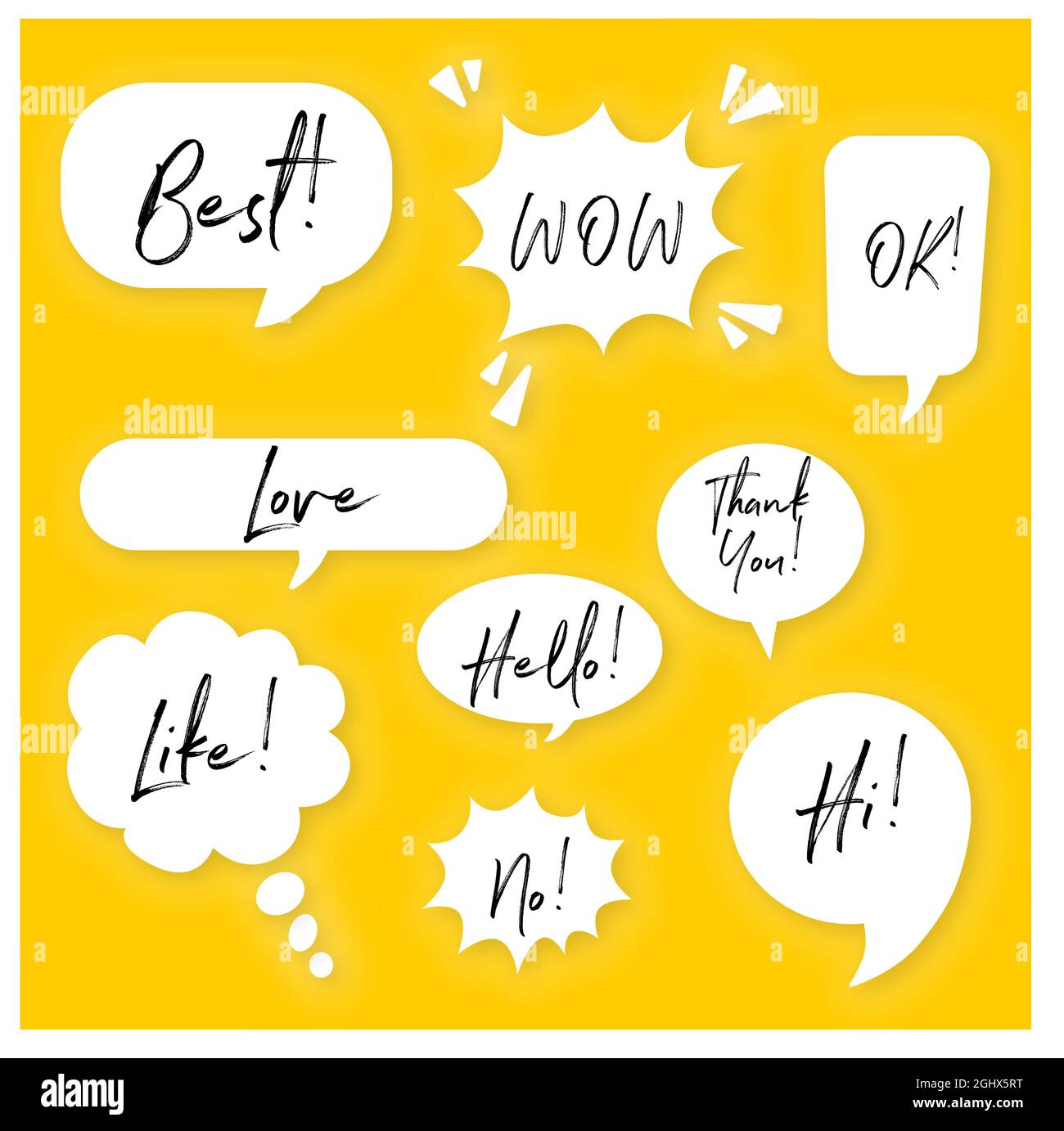 Speech Bubbles Message Thinking Ballon Symbol Sign Stock Vector Image ...
