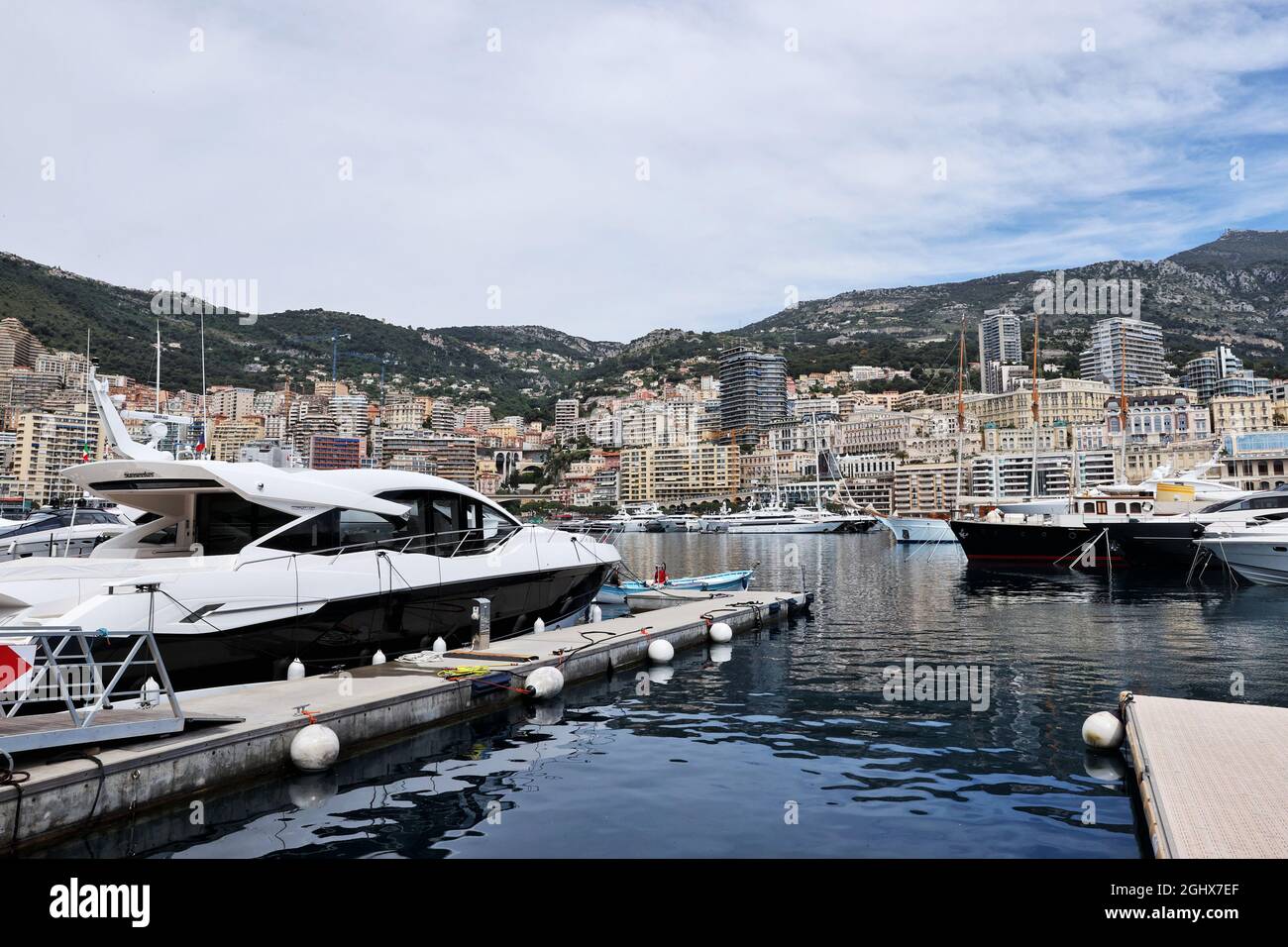 Boats in the scenic Monaco Harbour. 19.05.2021. Formula 1 World ...