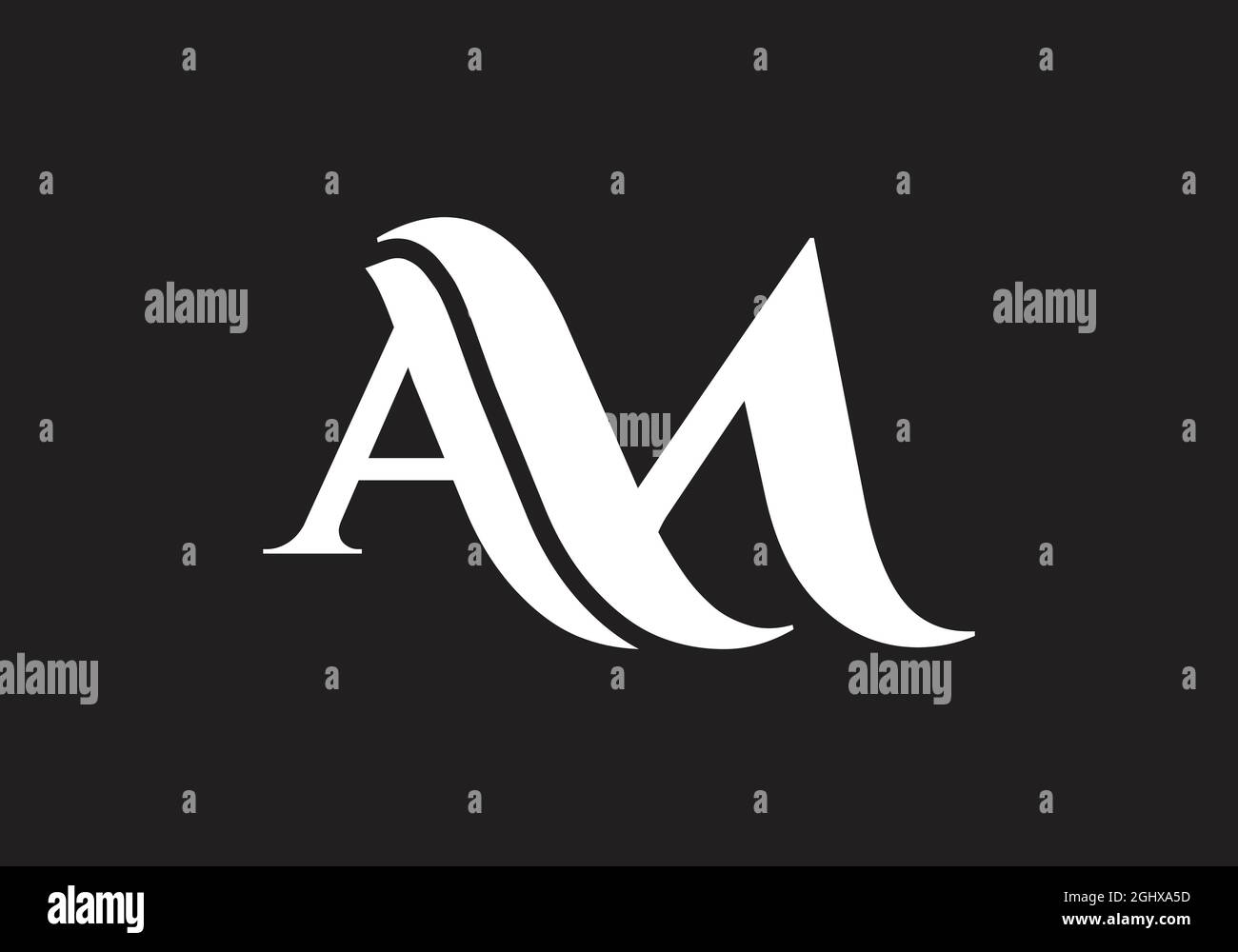 this is a creative letter AM logo icon design Stock Vector Image & Art ...