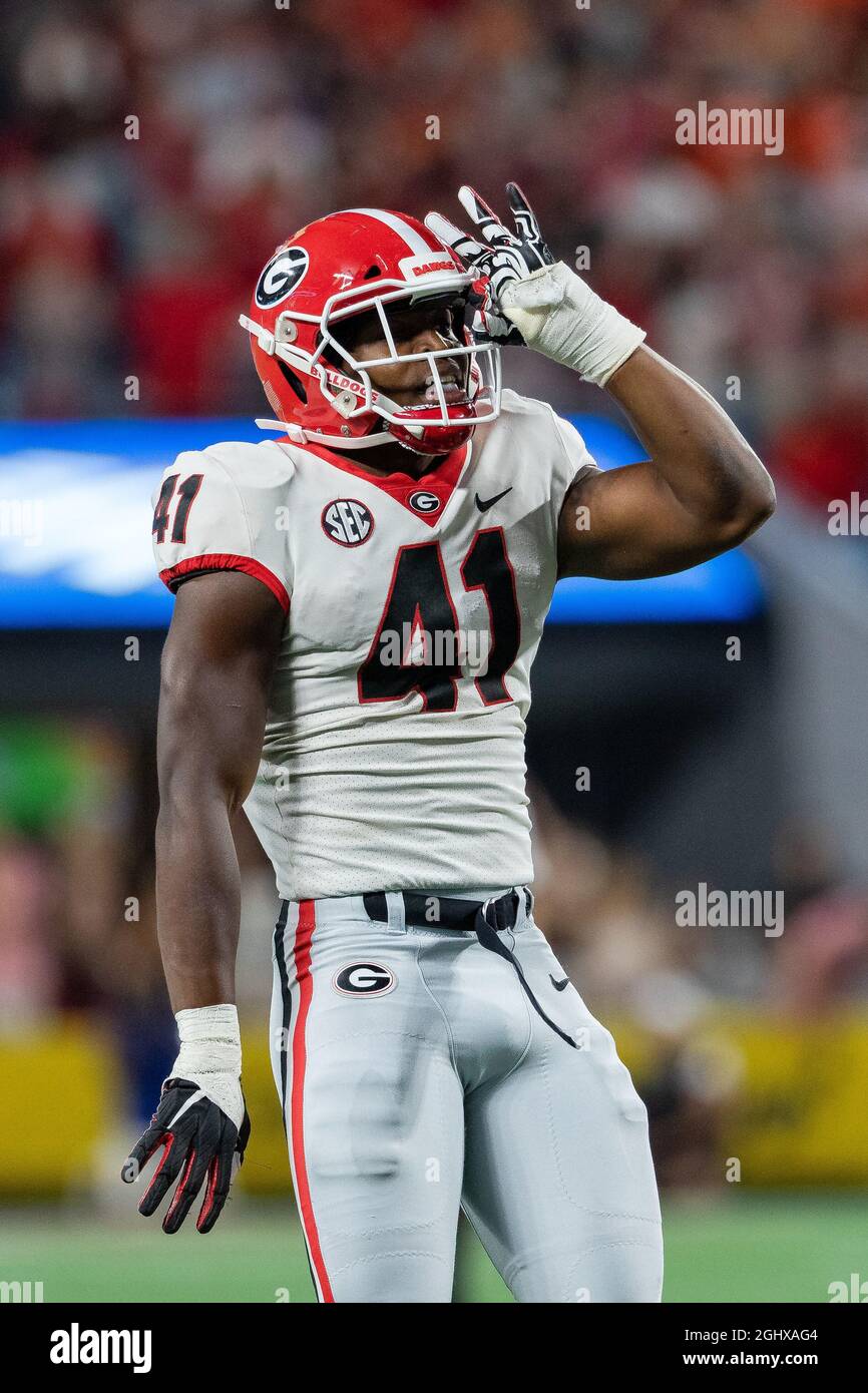 September 4, 2021: Georgia Bulldogs linebacker Channing Tindall (41 ...