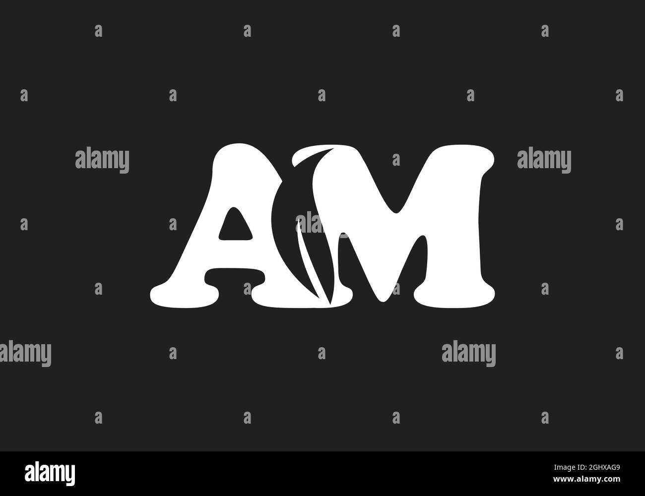this is a creative letter AM logo icon design Stock Vector Image & Art ...