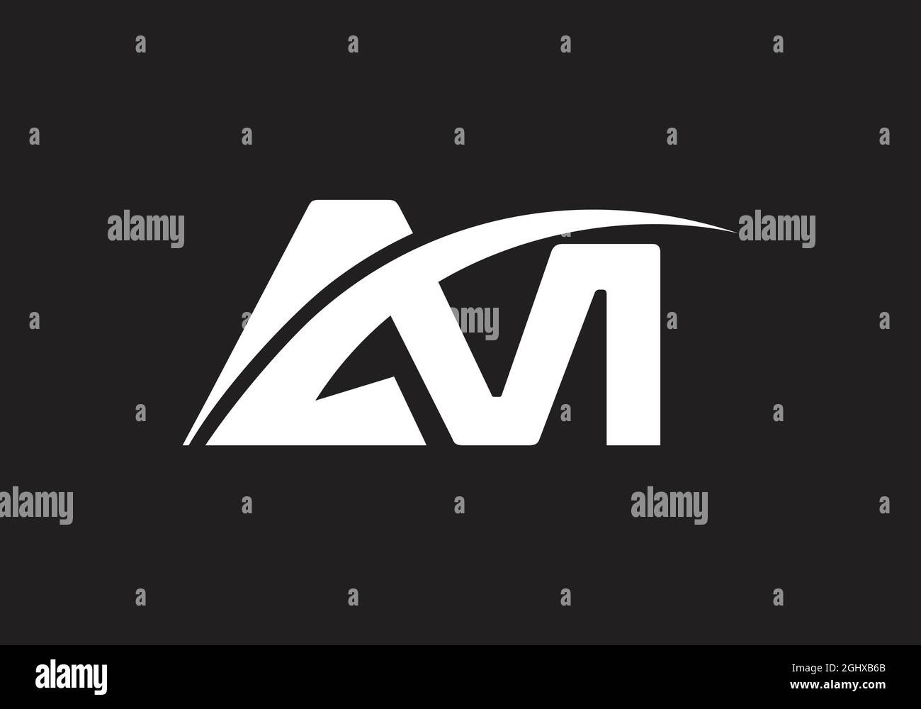 this is a creative letter AM logo icon design Stock Vector Image & Art ...