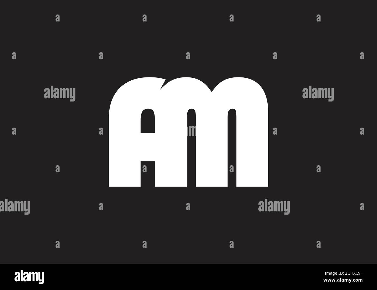 this is a creative letter AM logo icon design Stock Vector Image & Art ...