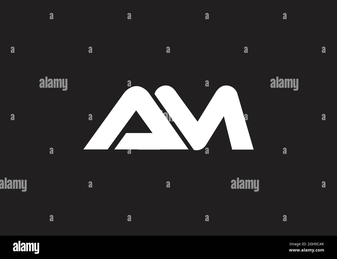 this is a creative letter AM logo icon design Stock Vector Image & Art ...