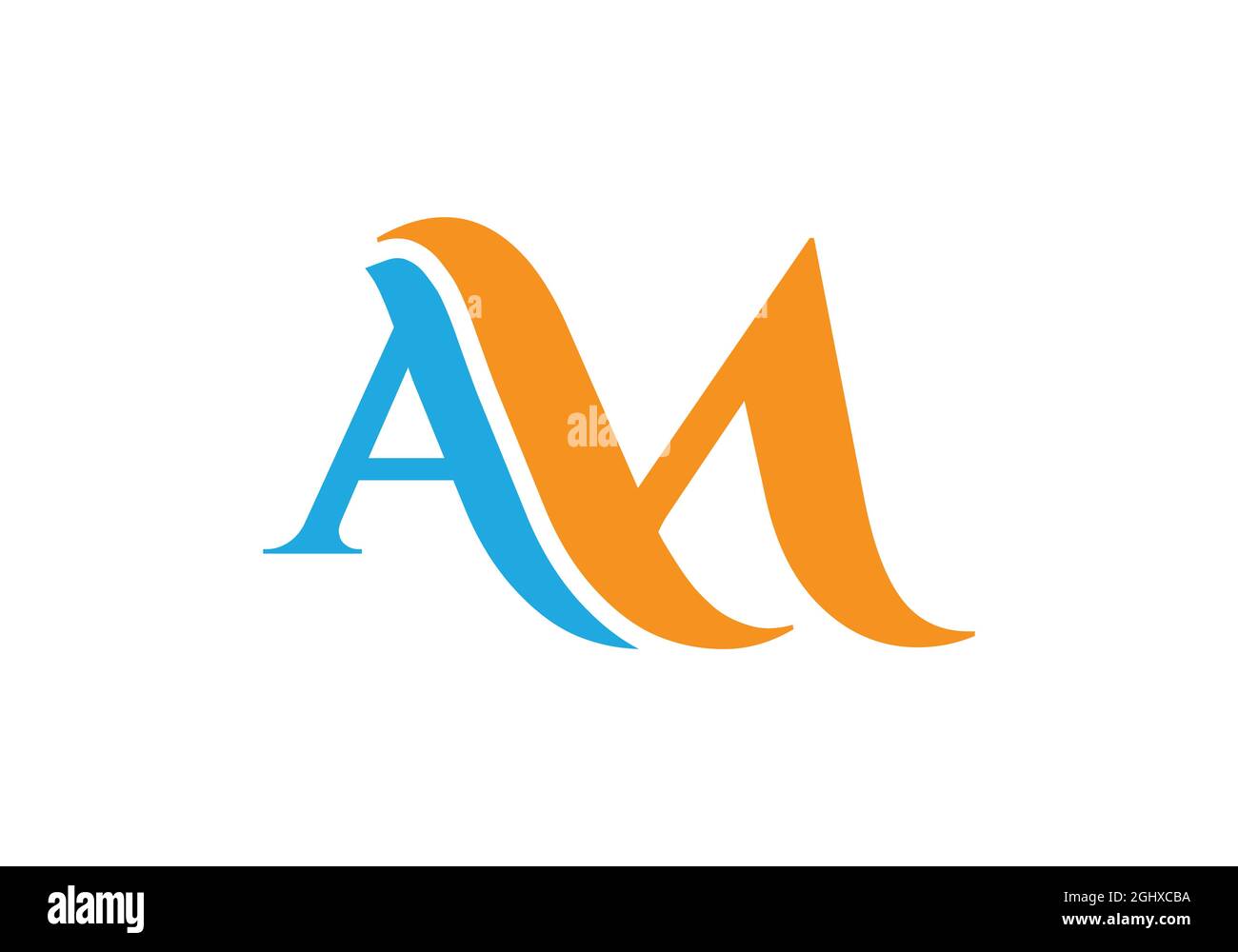 this is a creative letter AM logo icon design Stock Vector Image & Art ...