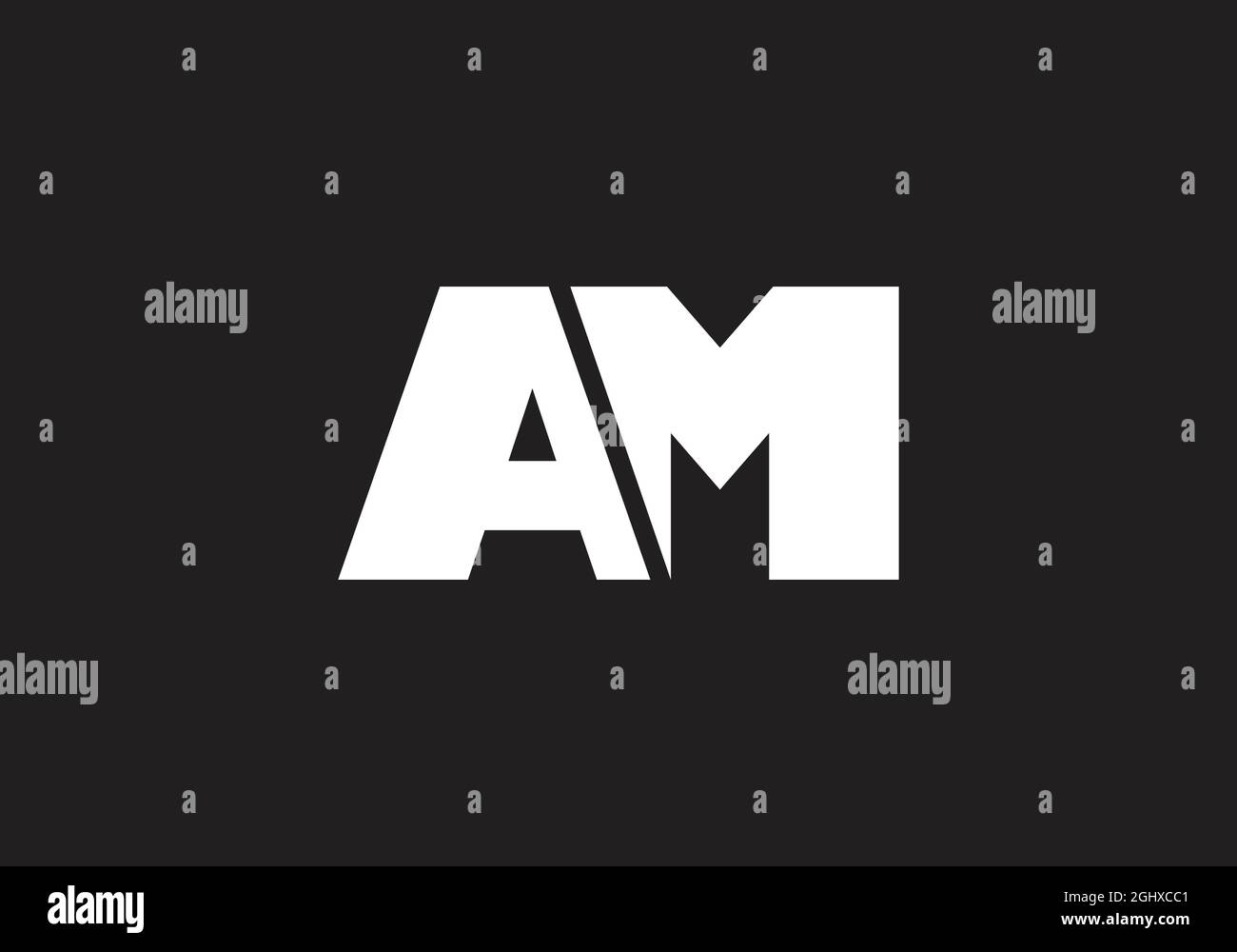 this is a creative letter AM logo icon design Stock Vector Image & Art ...