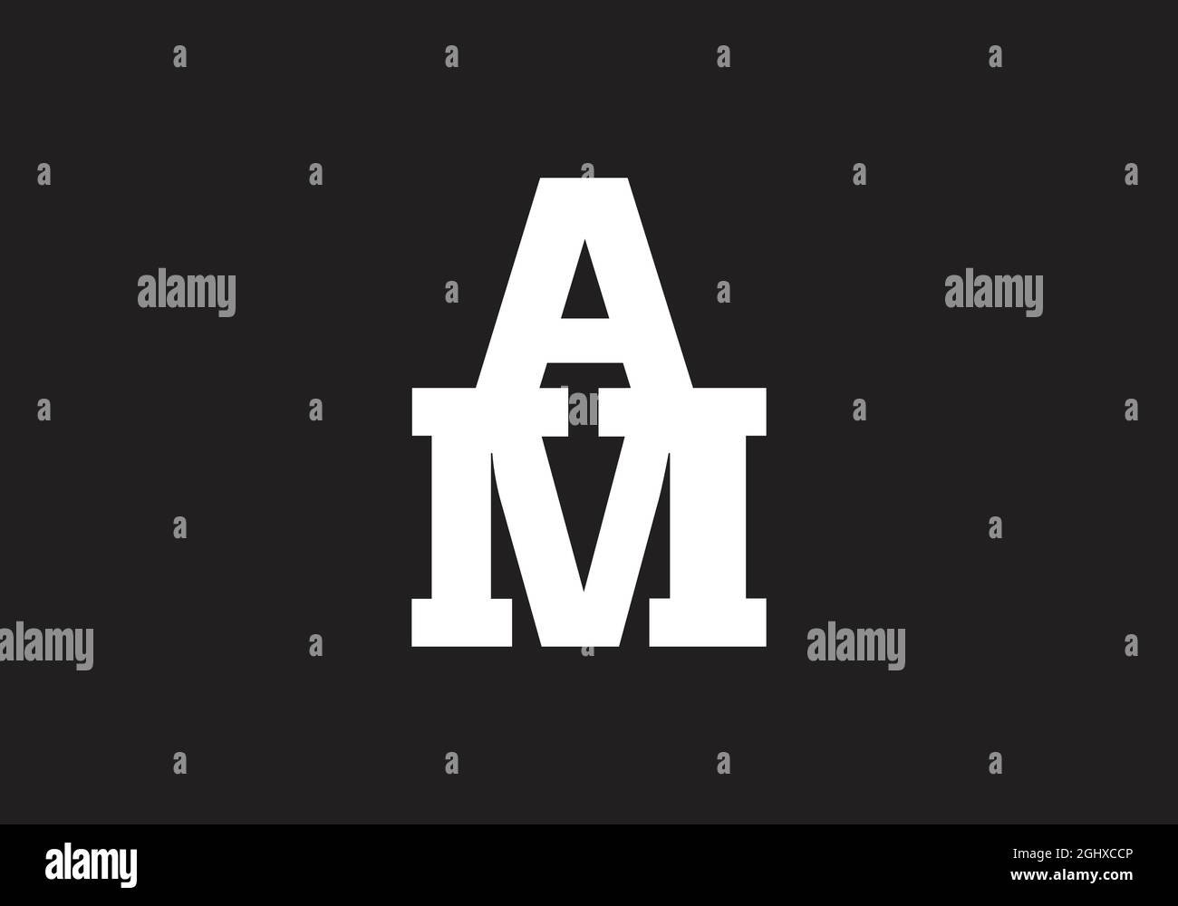 this is a creative letter AM logo icon design Stock Vector Image & Art ...
