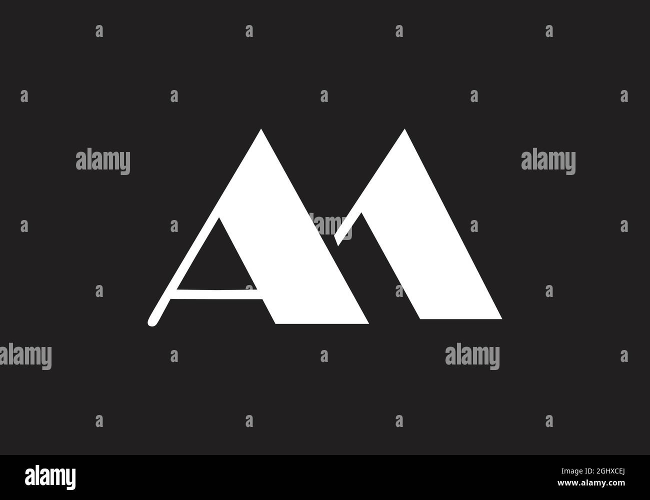 this is a creative letter AM logo icon design Stock Vector Image & Art ...