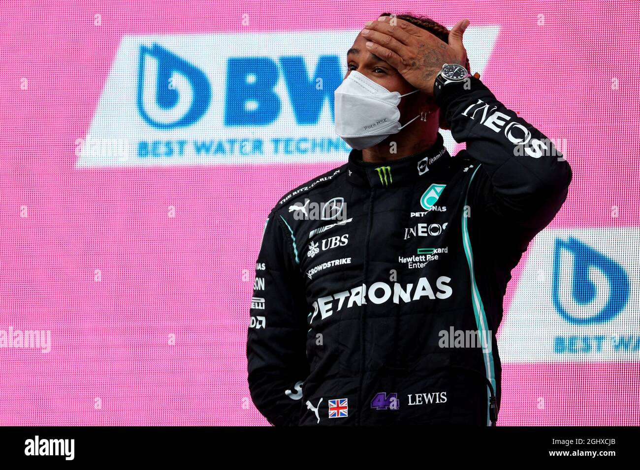 Lewis hamilton podium 2021 hi-res stock photography and images - Alamy