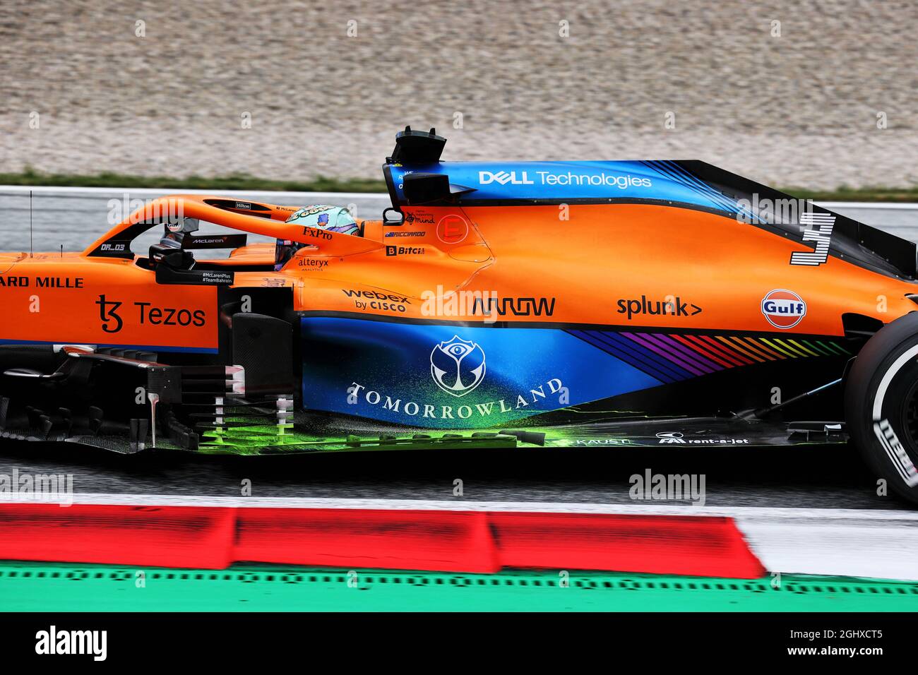 Mclaren mcl35m flow vis paint on floor hi-res stock photography and ...