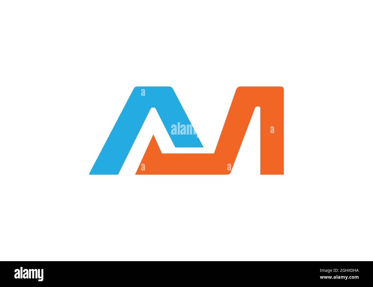 this is a creative letter AM logo icon design Stock Vector Image & Art ...