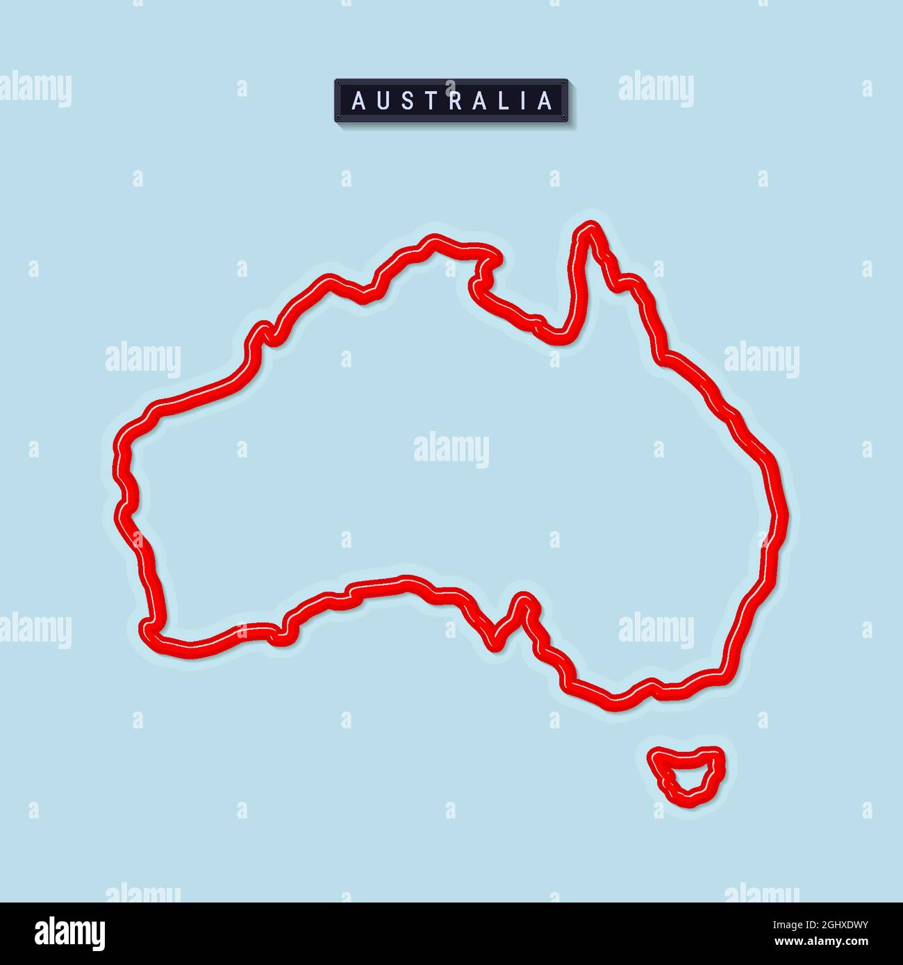 Australia map simple simplified outline hi-res stock photography and ...