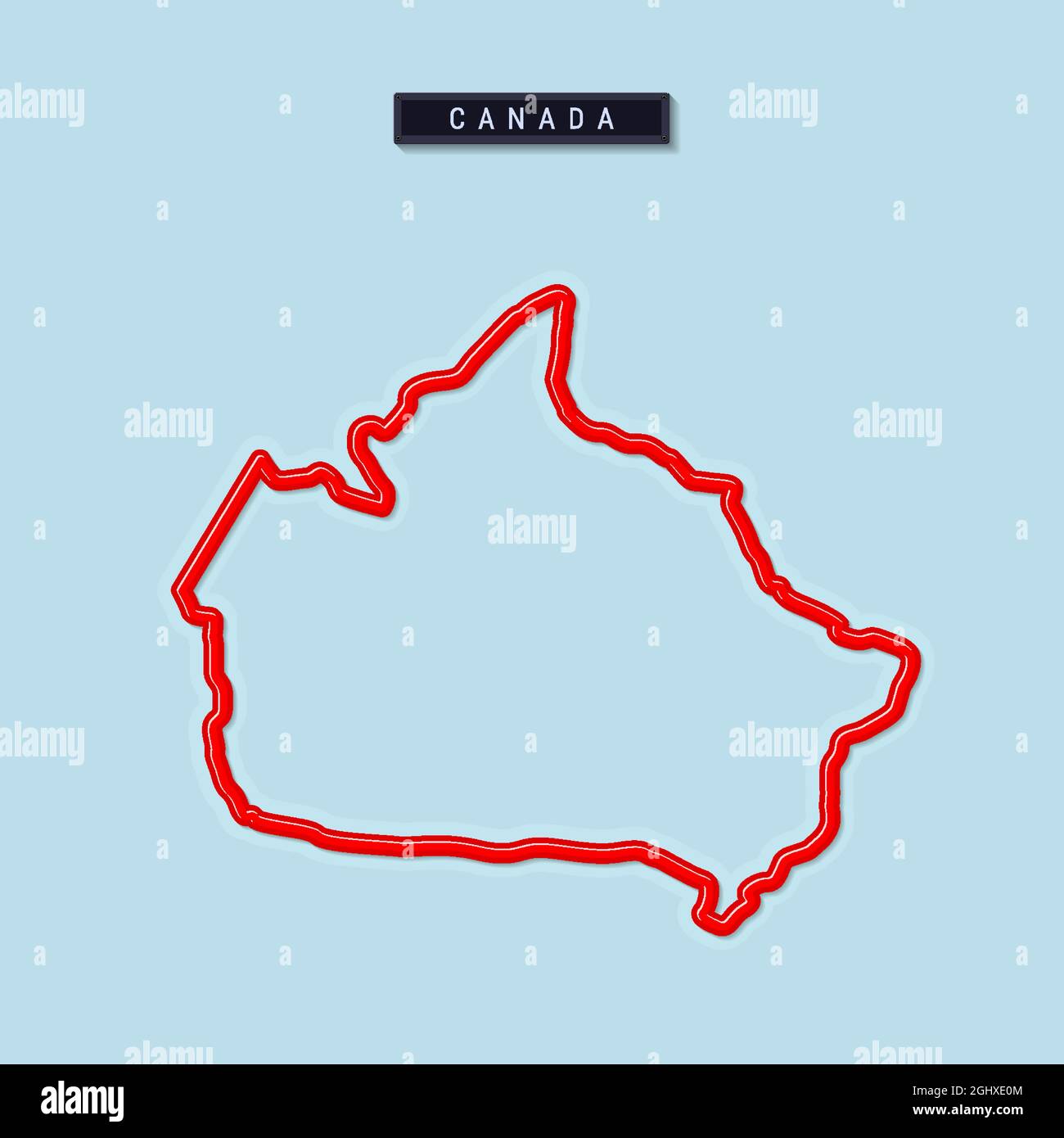 Canada map red Stock Vector Images - Alamy