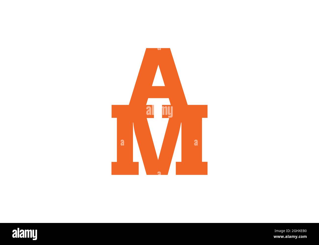 this is a creative letter AM logo icon design Stock Vector Image & Art ...