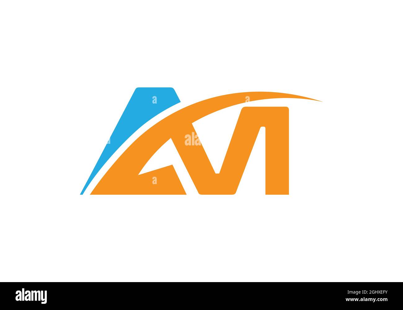 this is a creative letter AM logo icon design Stock Vector Image & Art ...