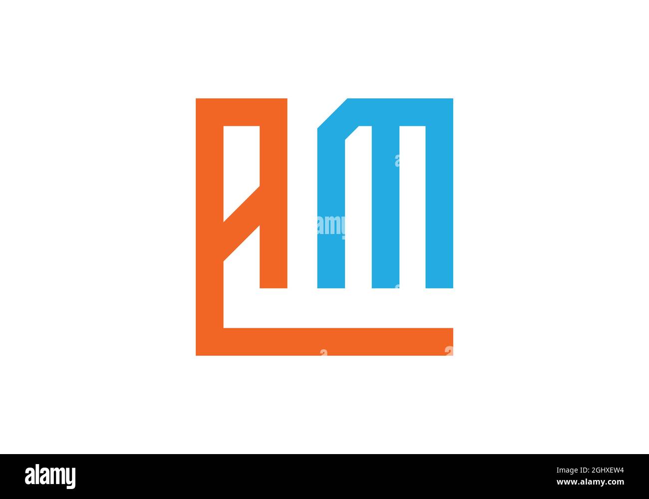 this is a creative letter AM logo icon design Stock Vector Image & Art ...