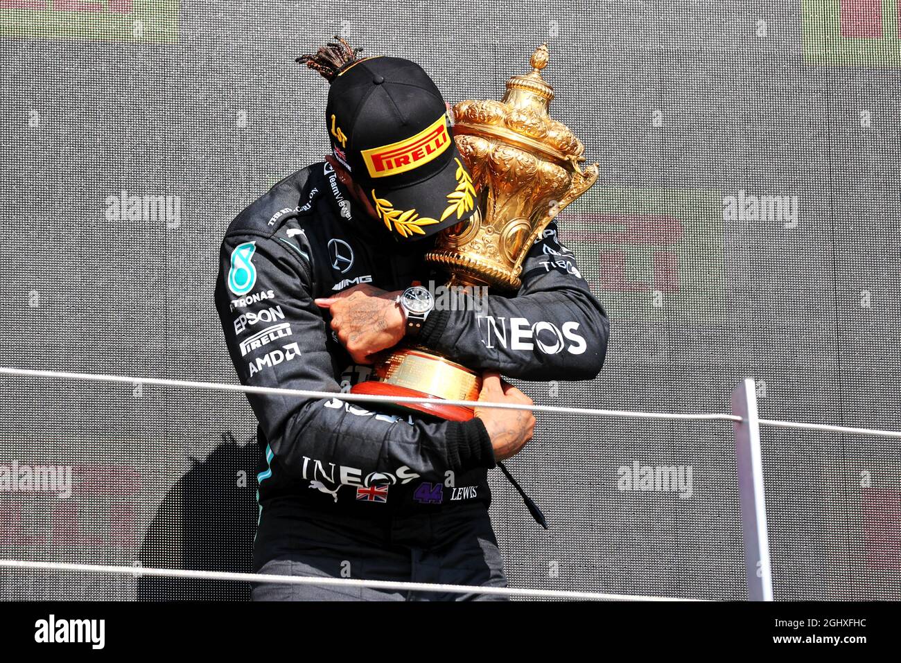 Race winner Lewis Hamilton (GBR) Mercedes AMG F1 celebrates on the ...