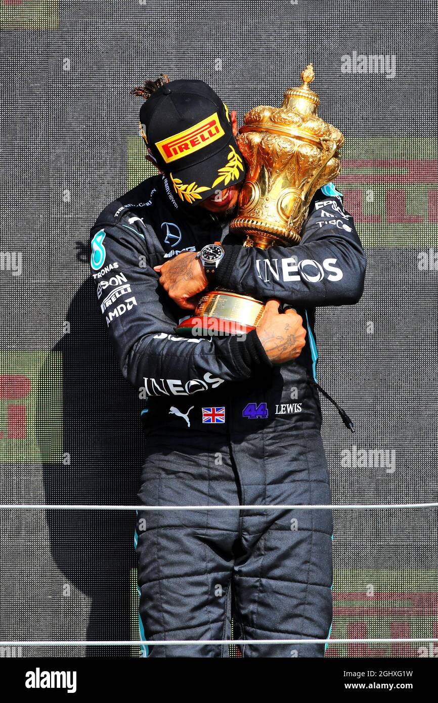 Race winner Lewis Hamilton (GBR) Mercedes AMG F1 celebrates on the ...