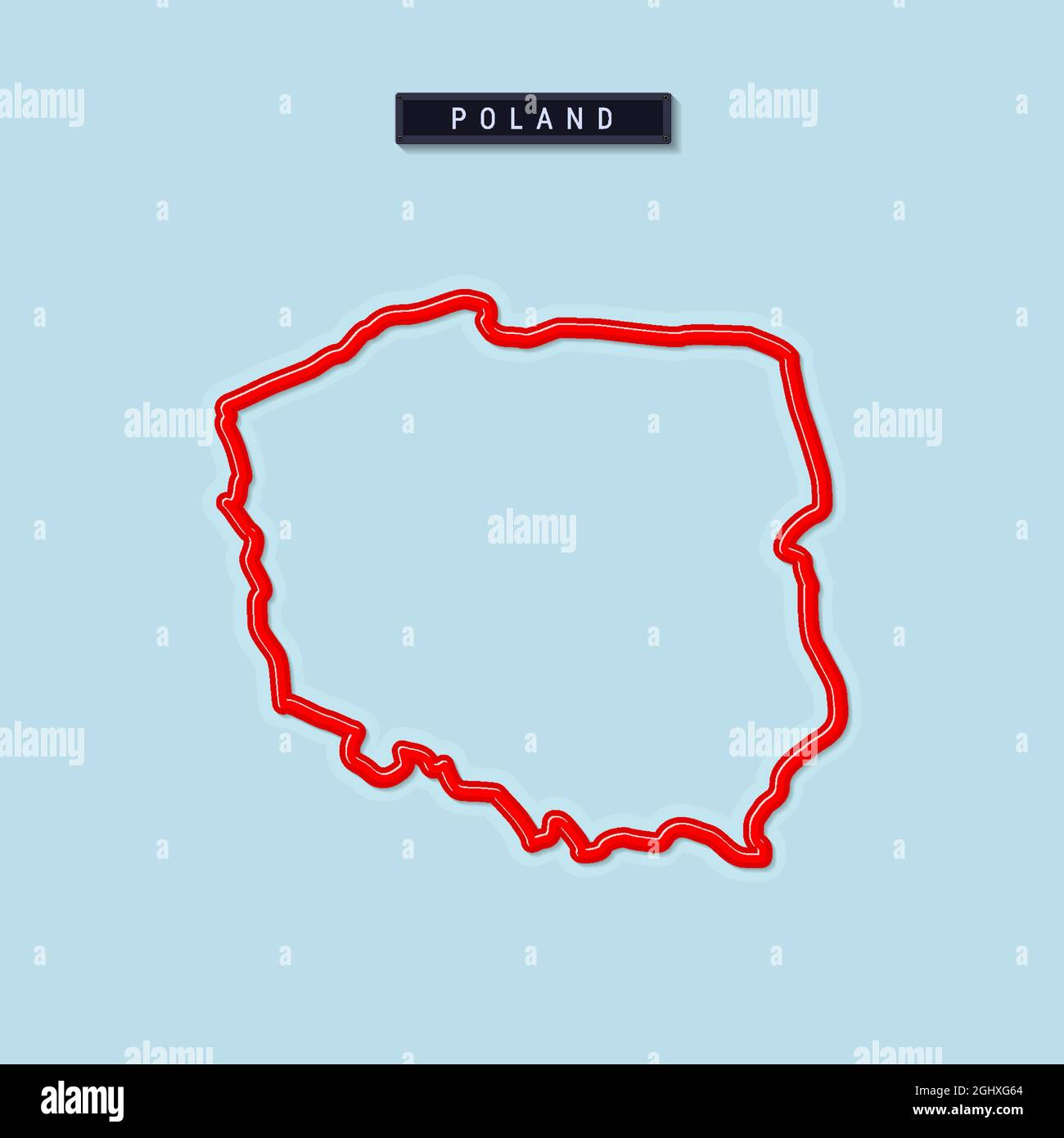 Poland blank map hi-res stock photography and images - Alamy