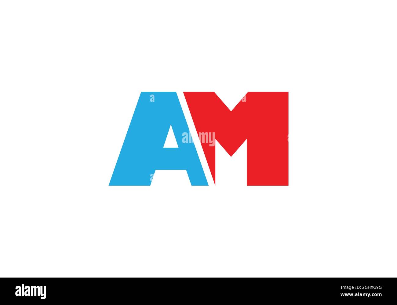 this is a creative letter AM logo icon design Stock Vector Image & Art ...