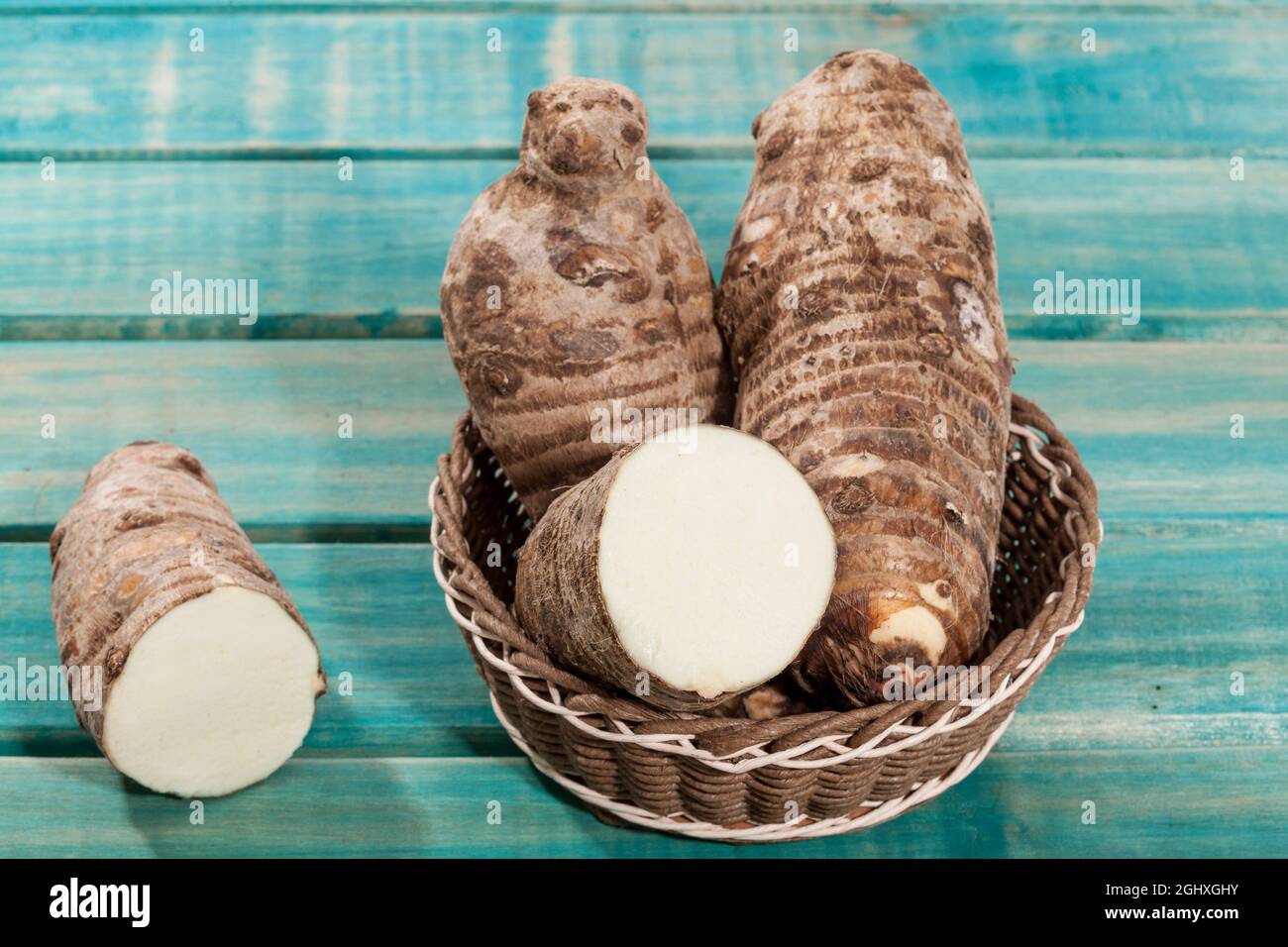 Malanga Edible Tuber - Root Of The Plant Called Colocasia Esculenta ...