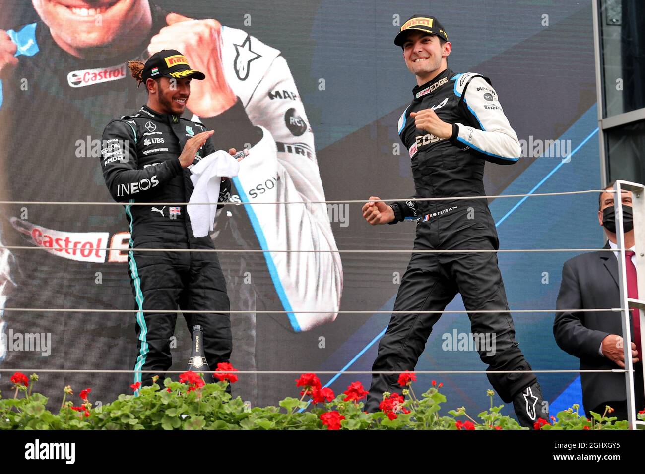 Alpine f1 team celebrates on podium hi-res stock photography and images ...