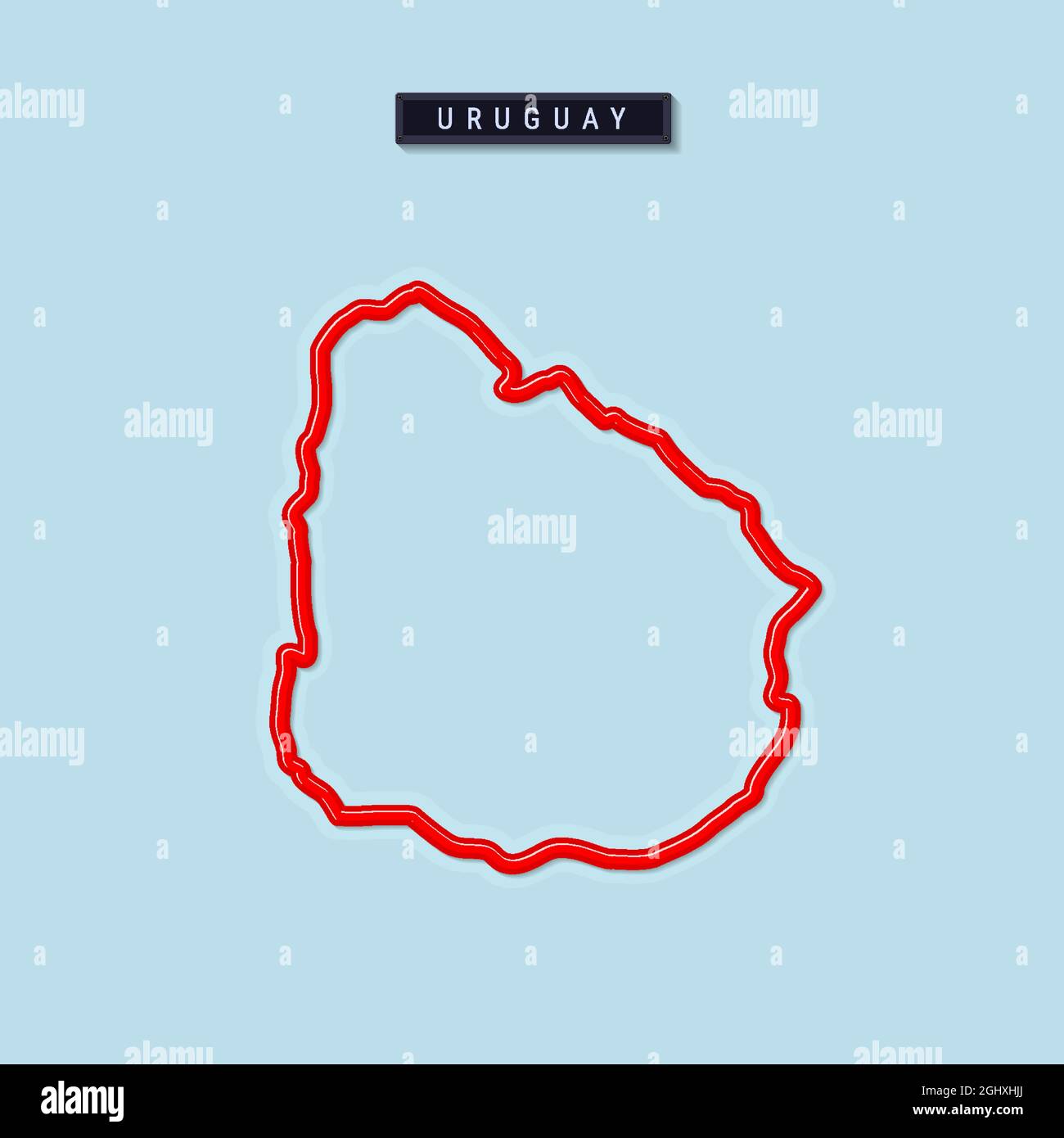Simple political map uruguay hi-res stock photography and images - Alamy