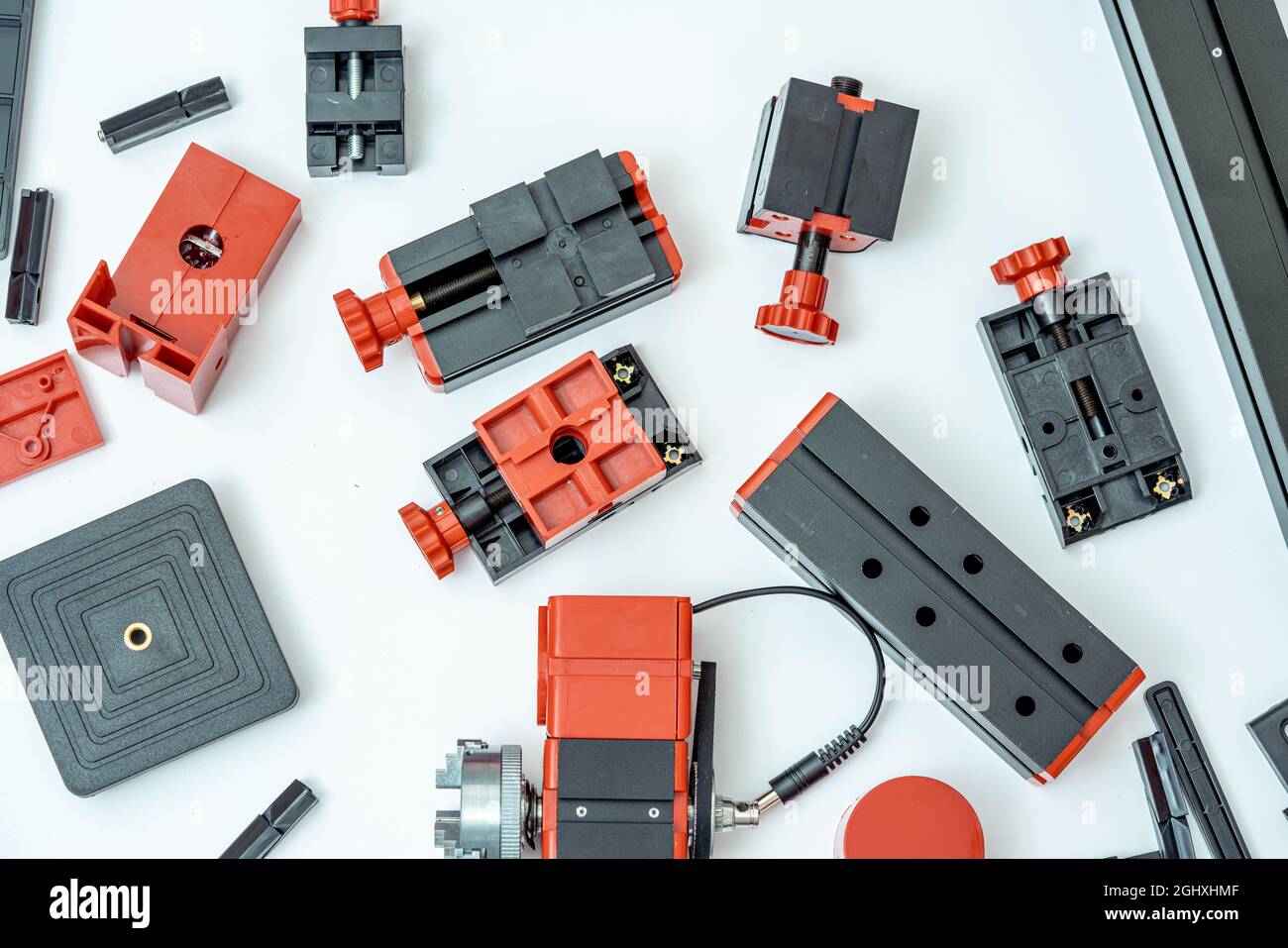 A set of parts for assembling a diy processing machine Stock Photo - Alamy