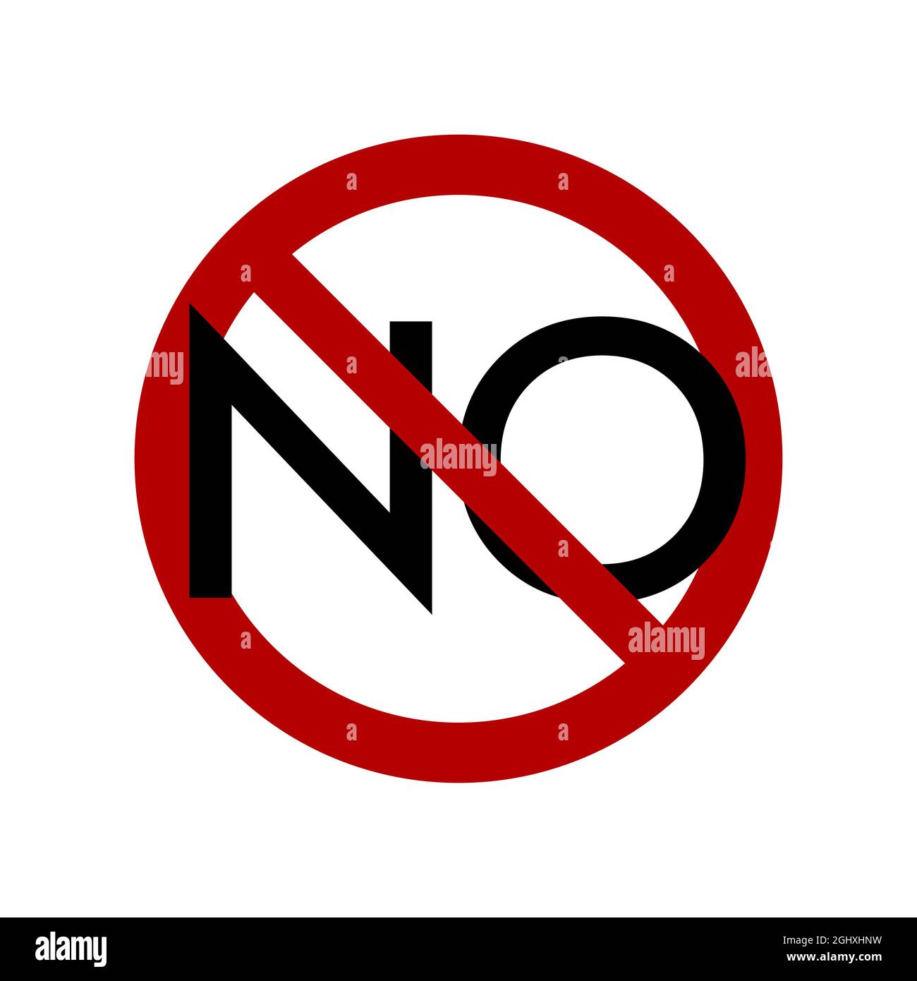 Not allowed prohibition sign. No symbol, do not sign, circle backslash ...