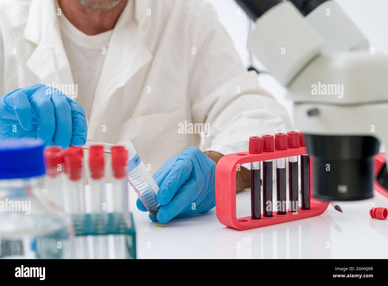 Scientific experiment in the laboratory of biological chemistry. Biochemistry, biophysics, and ...