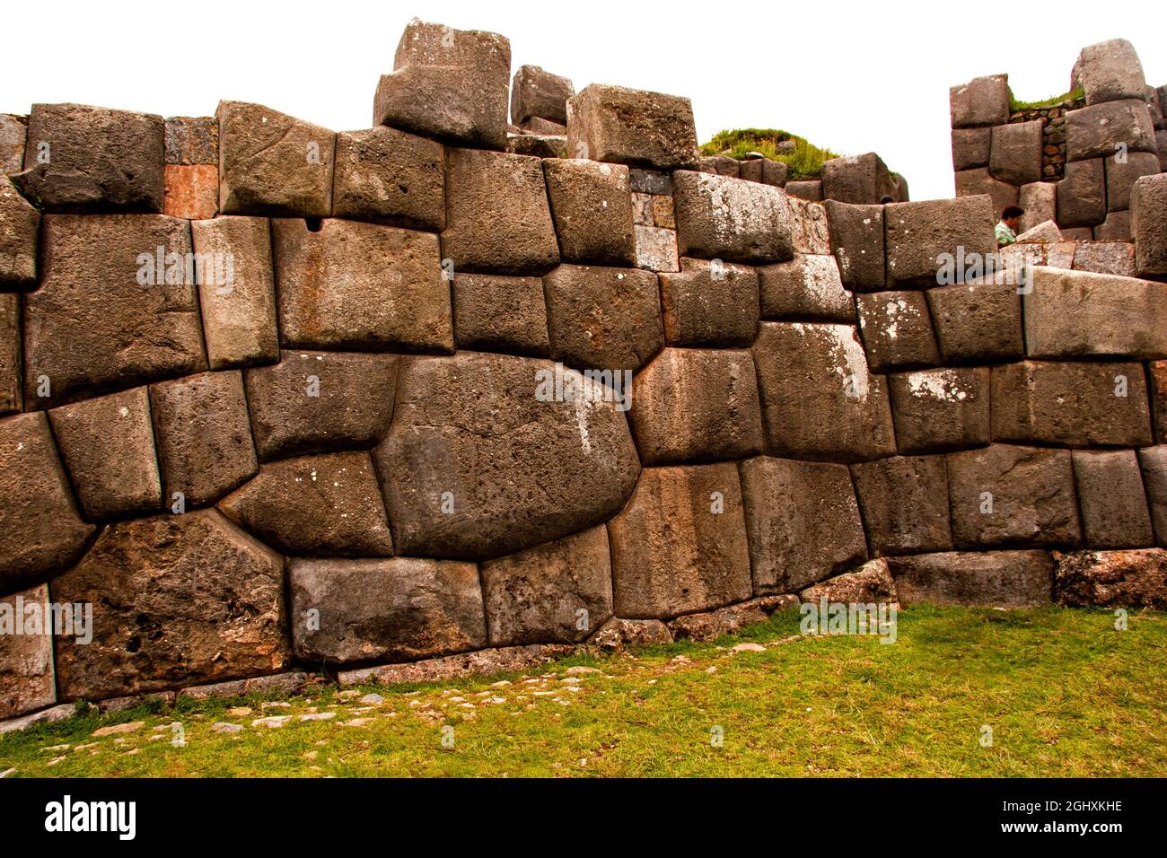 Sacsayhuaman Natural carved Fitted stone walls Stock Photo - Alamy