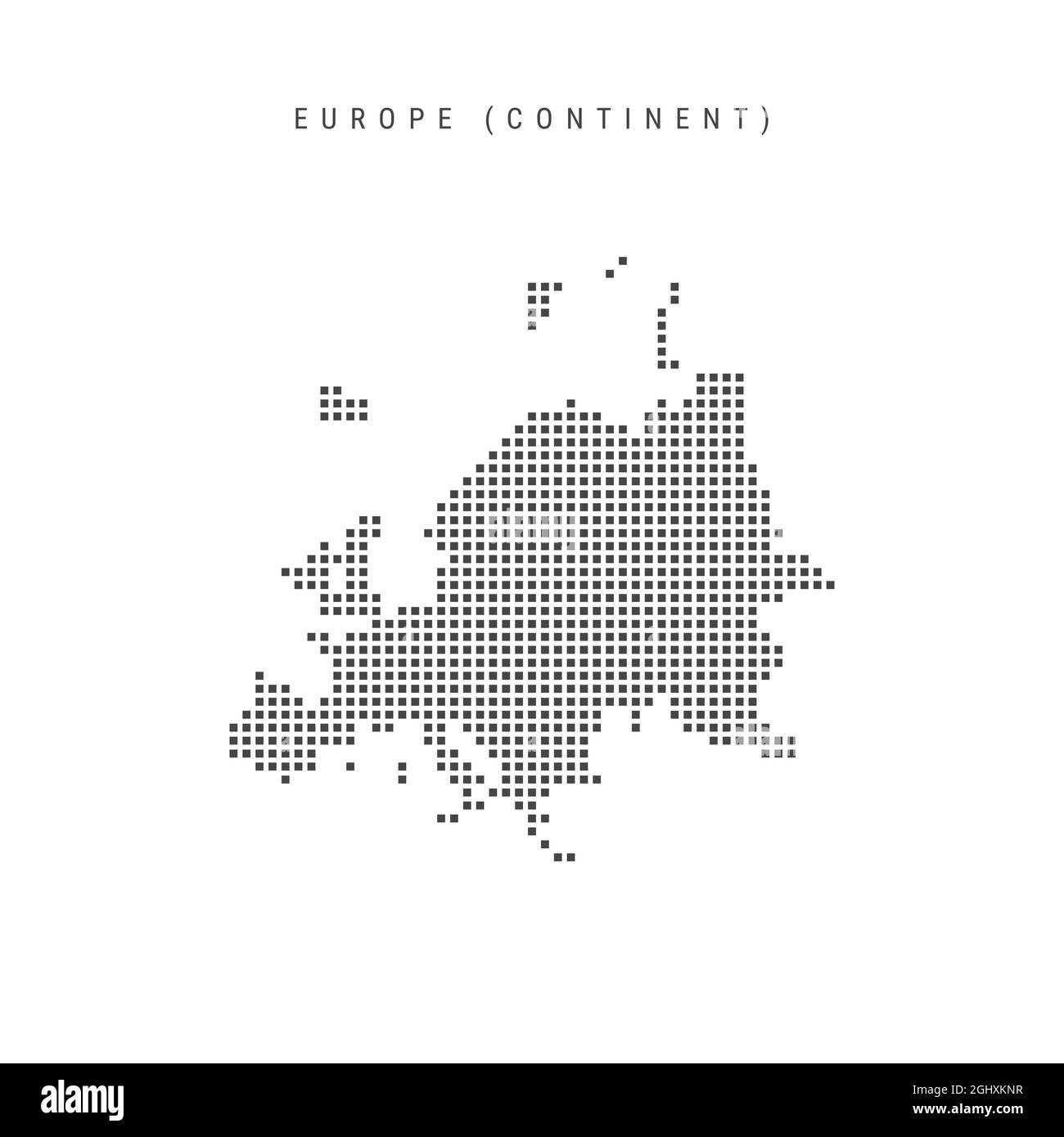 Square Dots Pattern Map Of Europe Dotted Pixel Map Isolated On White
