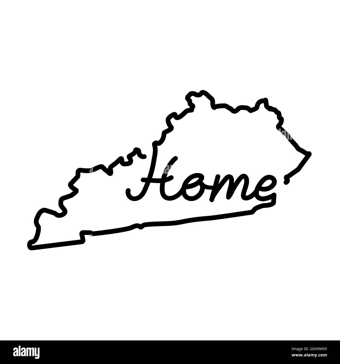 Kentucky Outline Black and White Stock Photos & Images - Alamy