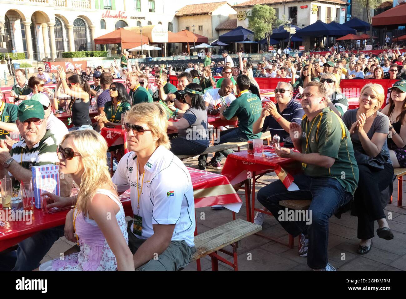 JOHANNESBURG, SOUTH AFRICA - Aug 10, 2021: A number of enthusiastic ...