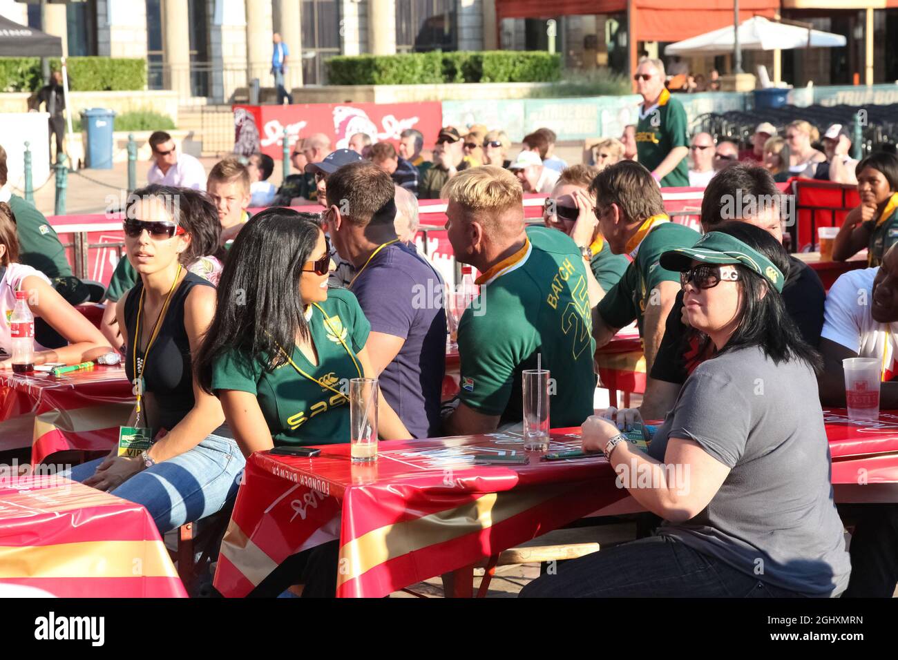 JOHANNESBURG, SOUTH AFRICA - Aug 10, 2021: A number of enthusiastic ...