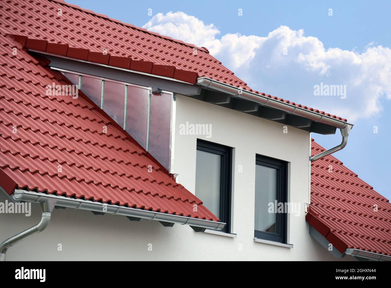 Roof dormer with stainless steel cladding Stock Photo - Alamy