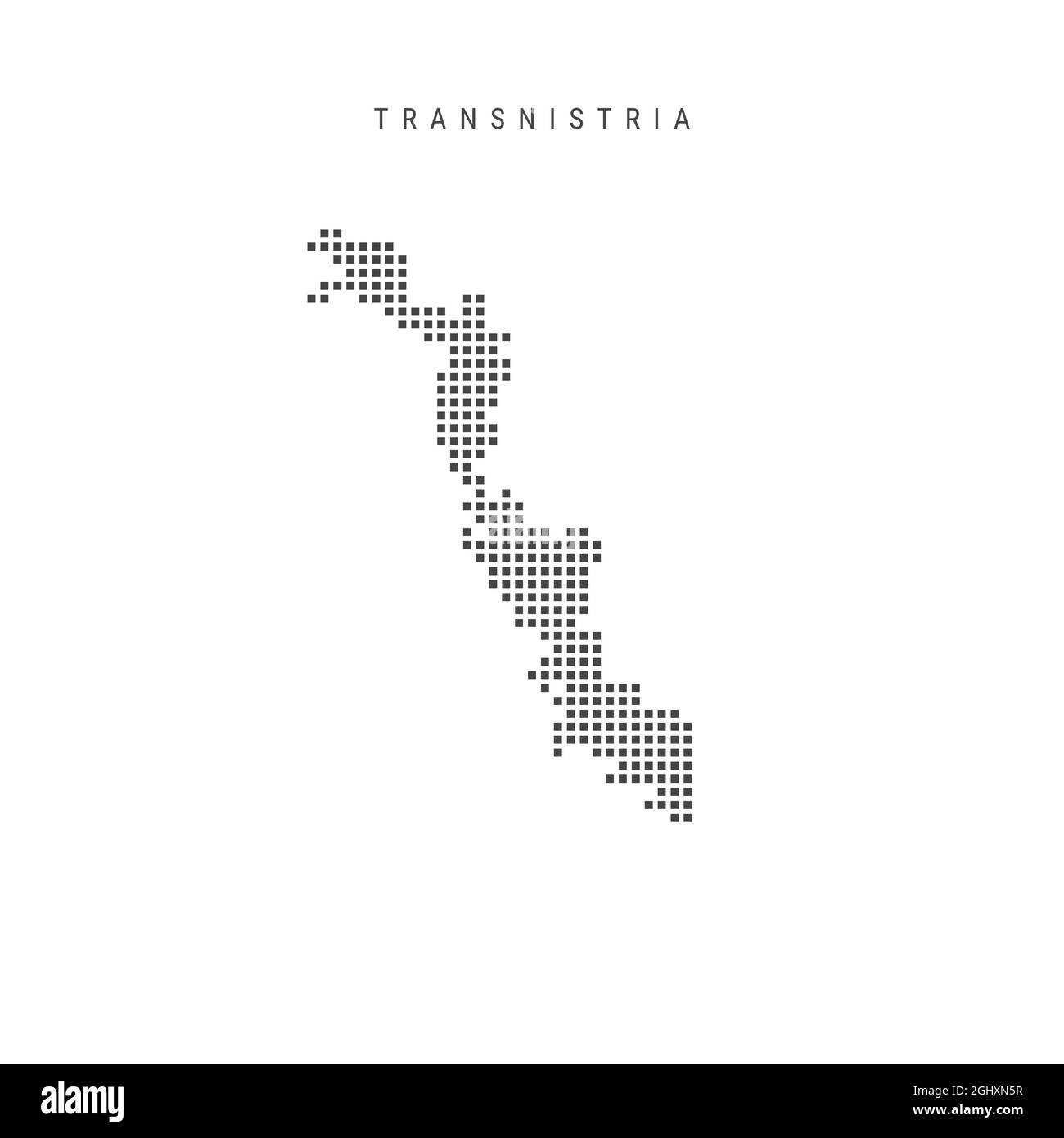 Square dots pattern map of Transnistria. Dotted pixel map isolated on white background. Vector ...