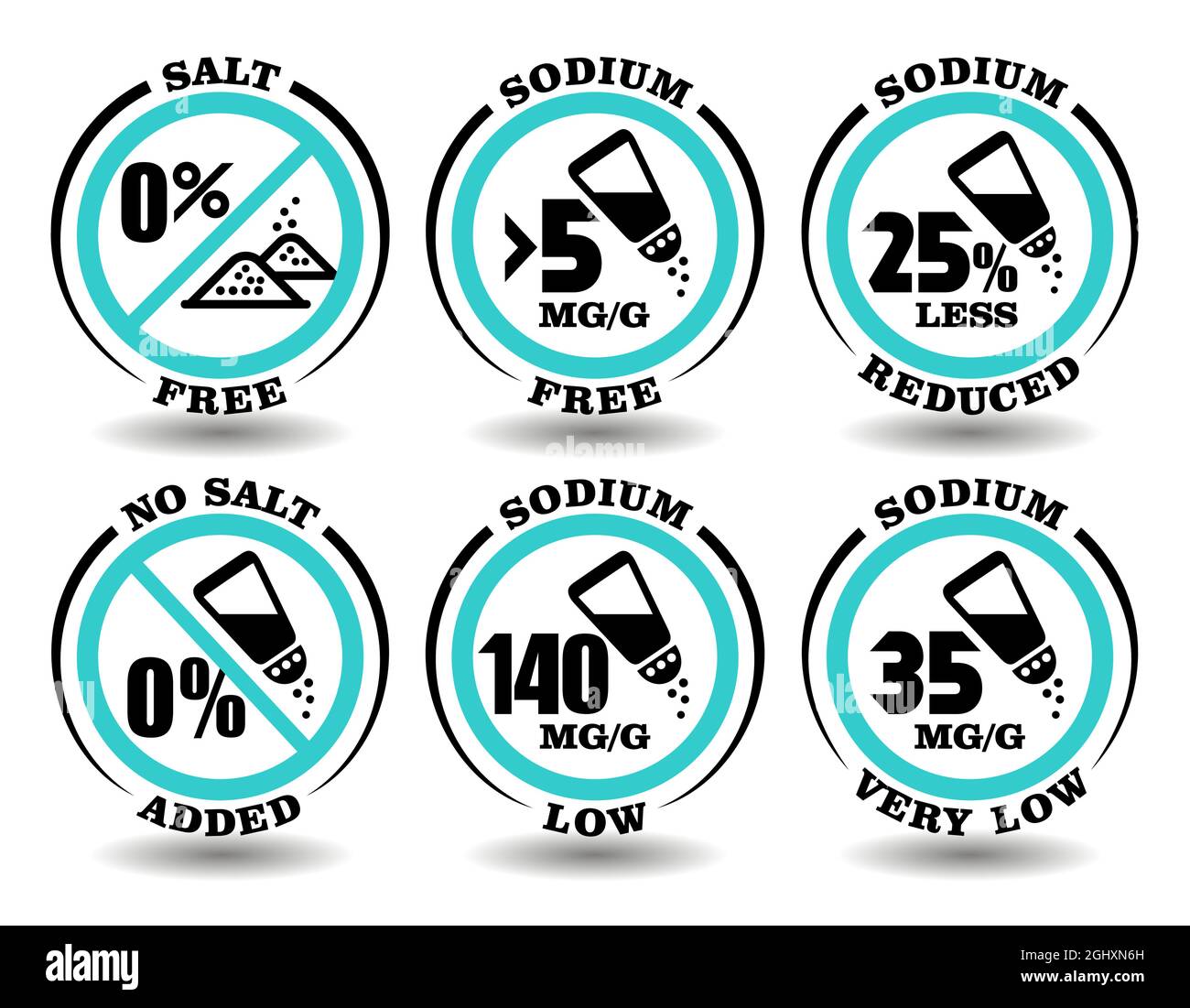 Food With Reduced Salt Stock Vector Images Alamy