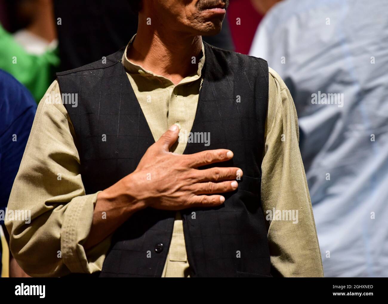 Hand over the heart hi-res stock photography and images - Alamy