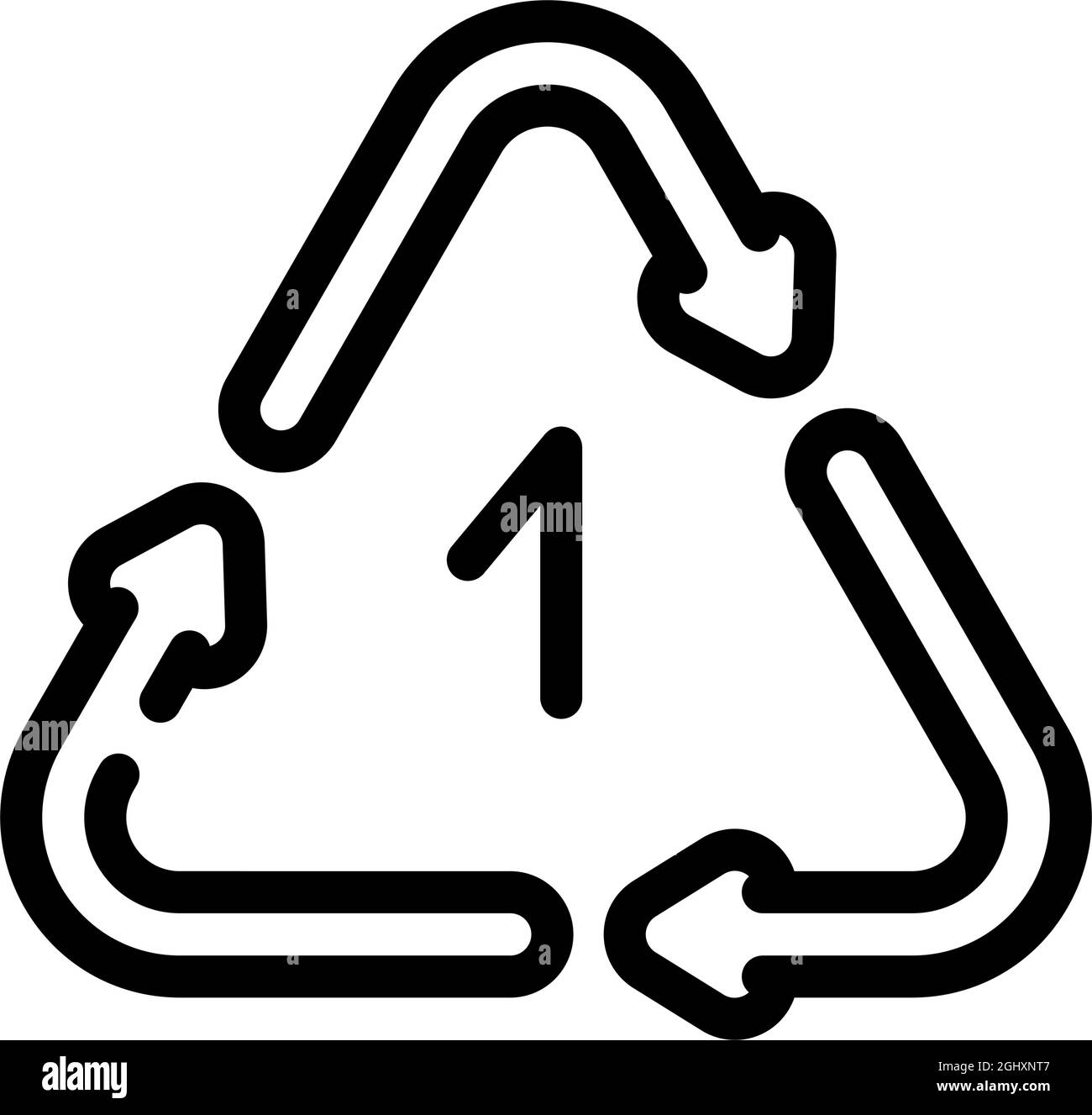 once reusing plastic packaging line icon vector illustration Stock ...