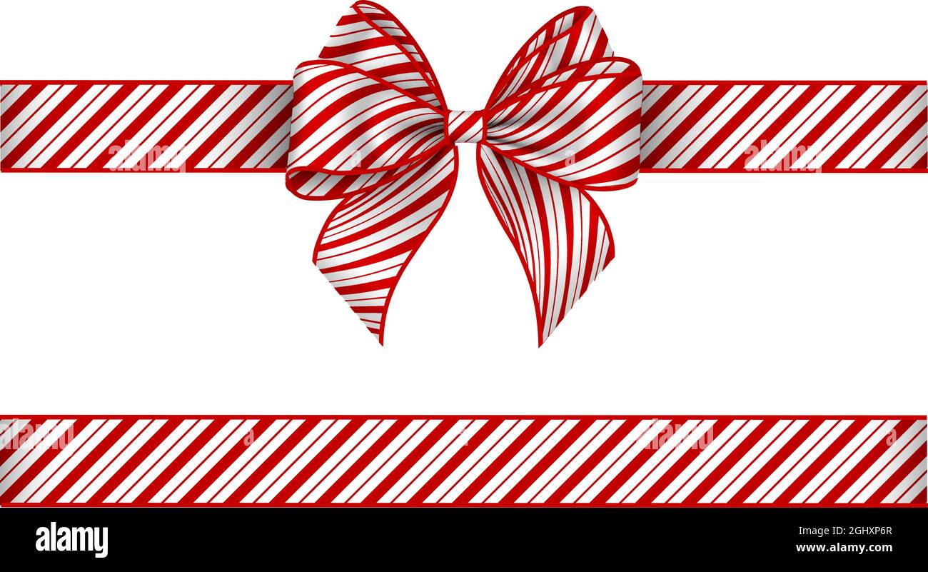 Candy Cane Bow Clip Art