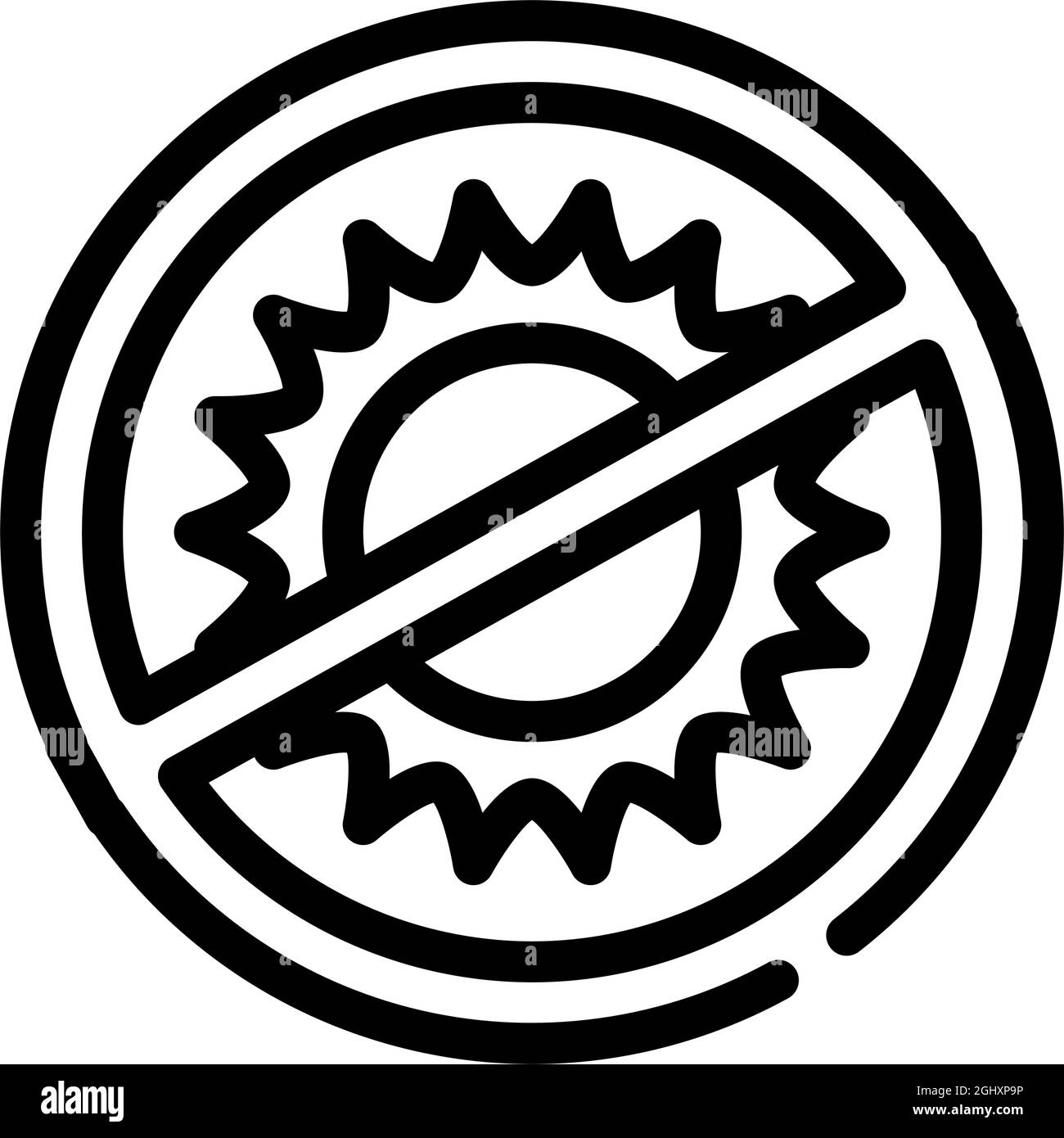 protect from sun rays line icon vector illustration Stock Vector Image ...