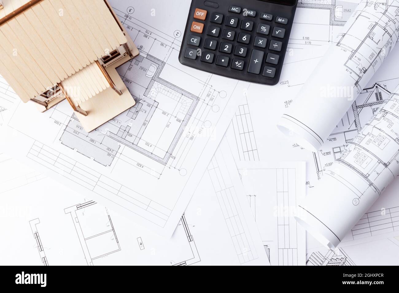 Cost of construction, house design, civil construction Stock Photo - Alamy