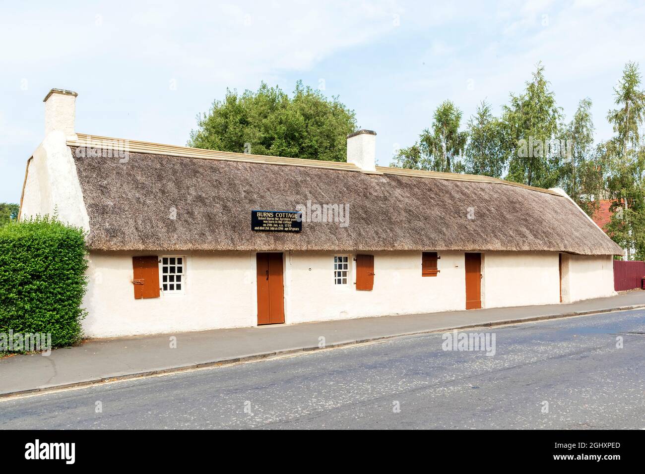 Robert Burns cottage, Burns cottage, Alloway, Ayr, Scotland, UK Stock ...