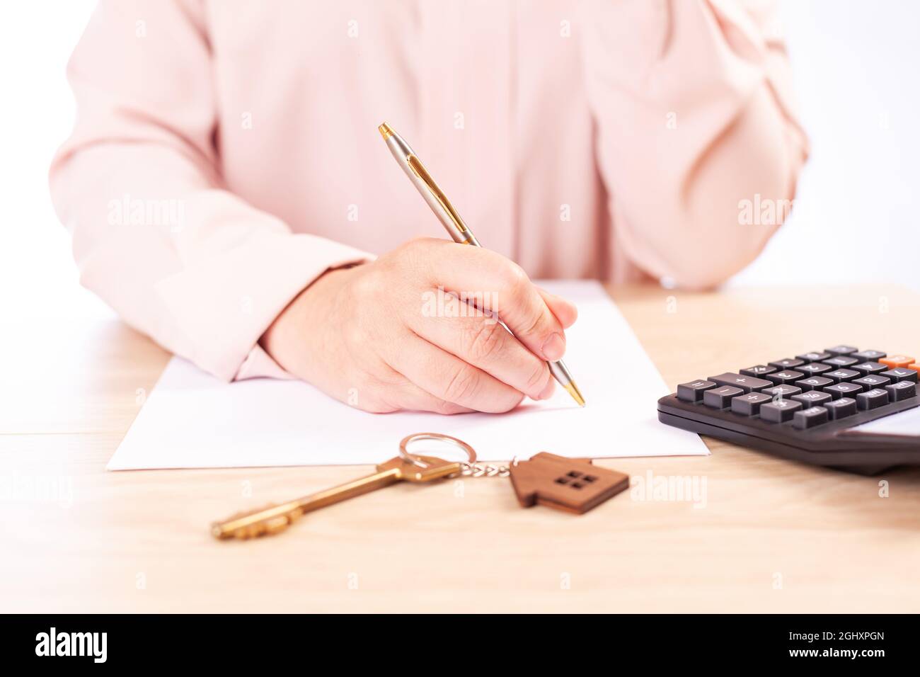 home insurance contract, signing a close-up agreement Stock Photo - Alamy