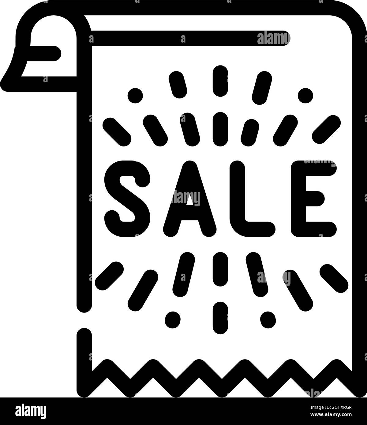 paper flyer sale line icon vector illustration Stock Vector Image & Art ...