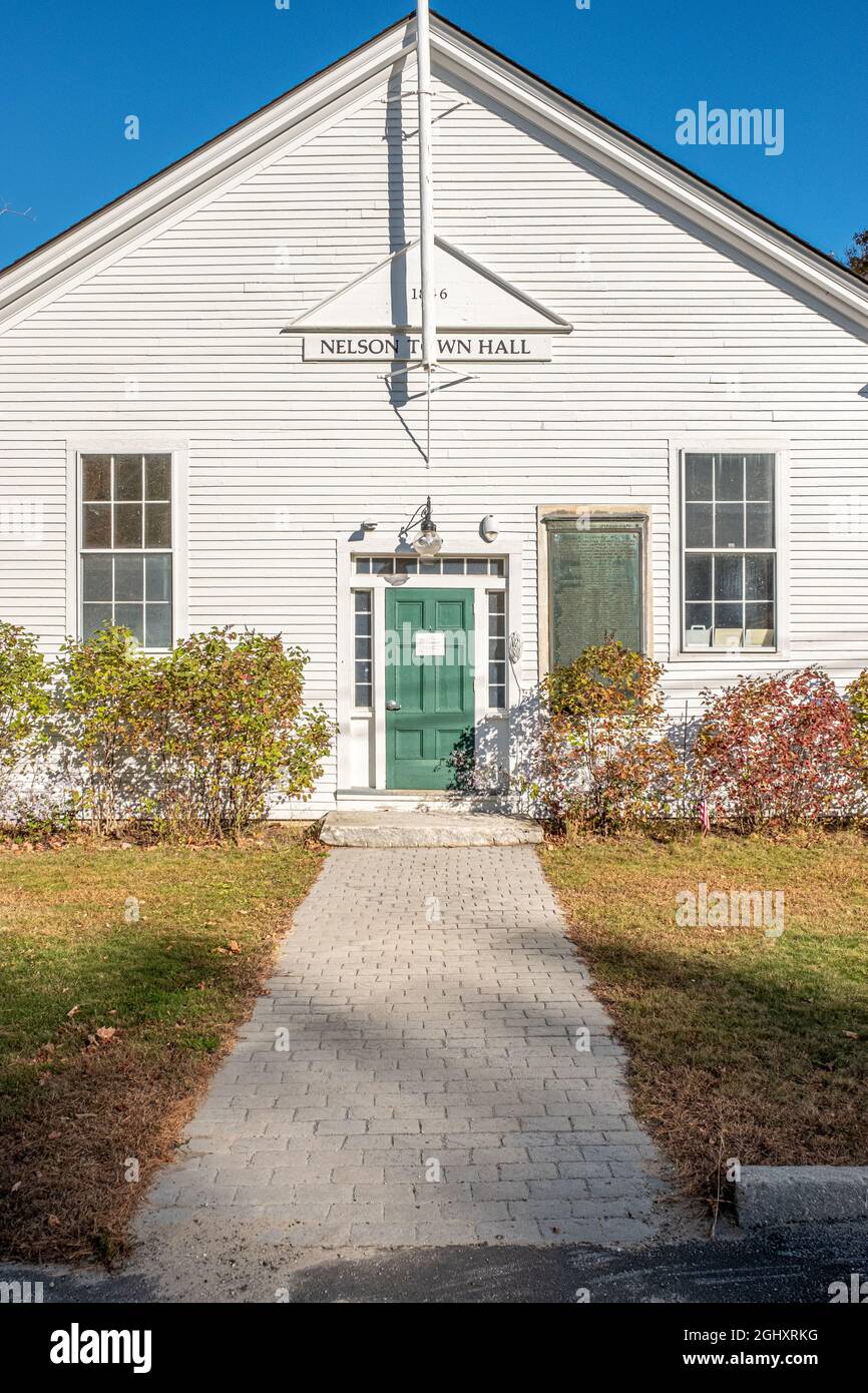 The town offices on the Town Common in Nelson, New Hampshire Stock ...