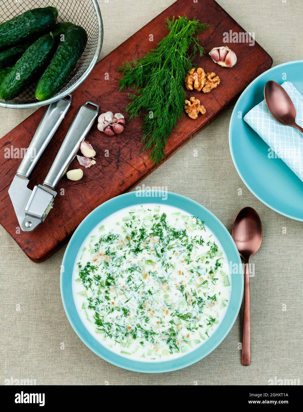 Yogurt cold appetizer from hi-res stock photography and images - Alamy